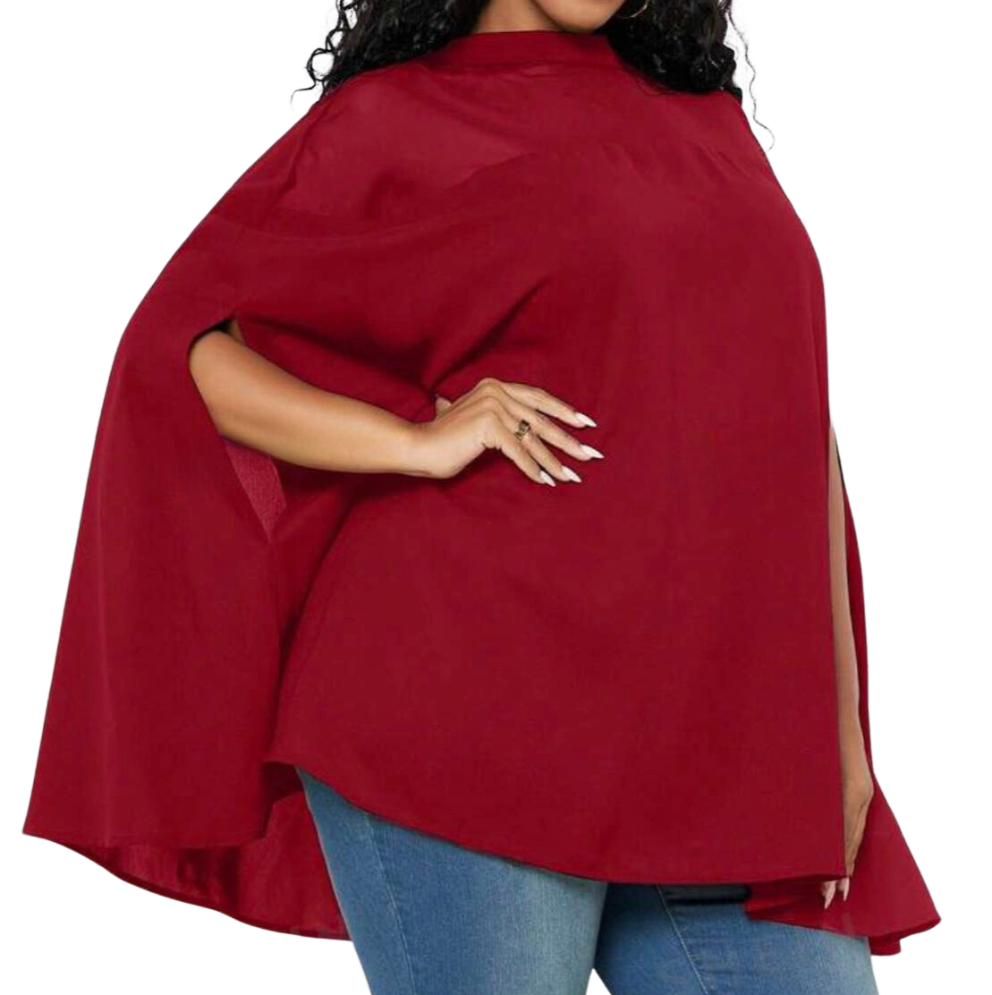 Plus Size Blouse Brianna - Cloak Sleeve